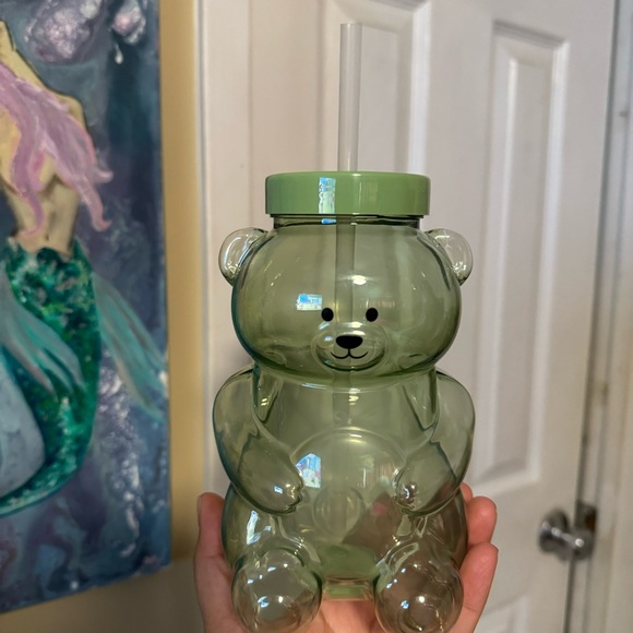 Target | Kitchen | Target Green Straw Tumbler Gummy Bear Novelty Drink ...